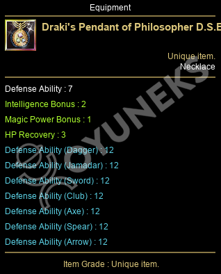 Draki's Pendant of Philosopher D.S.B - 125196 - Oyuneks