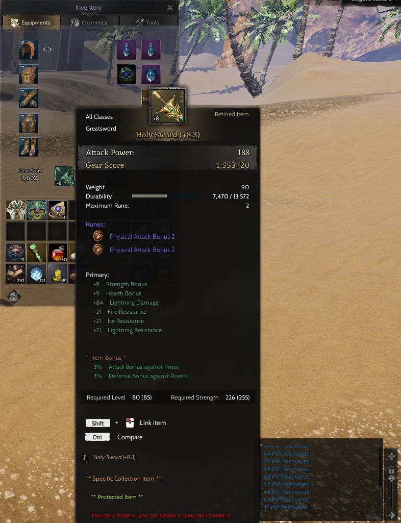 holy sword 8.3 PSY 4 - Ho.Shield 7 Warrior def 5 - relic 20 - 202513 ...